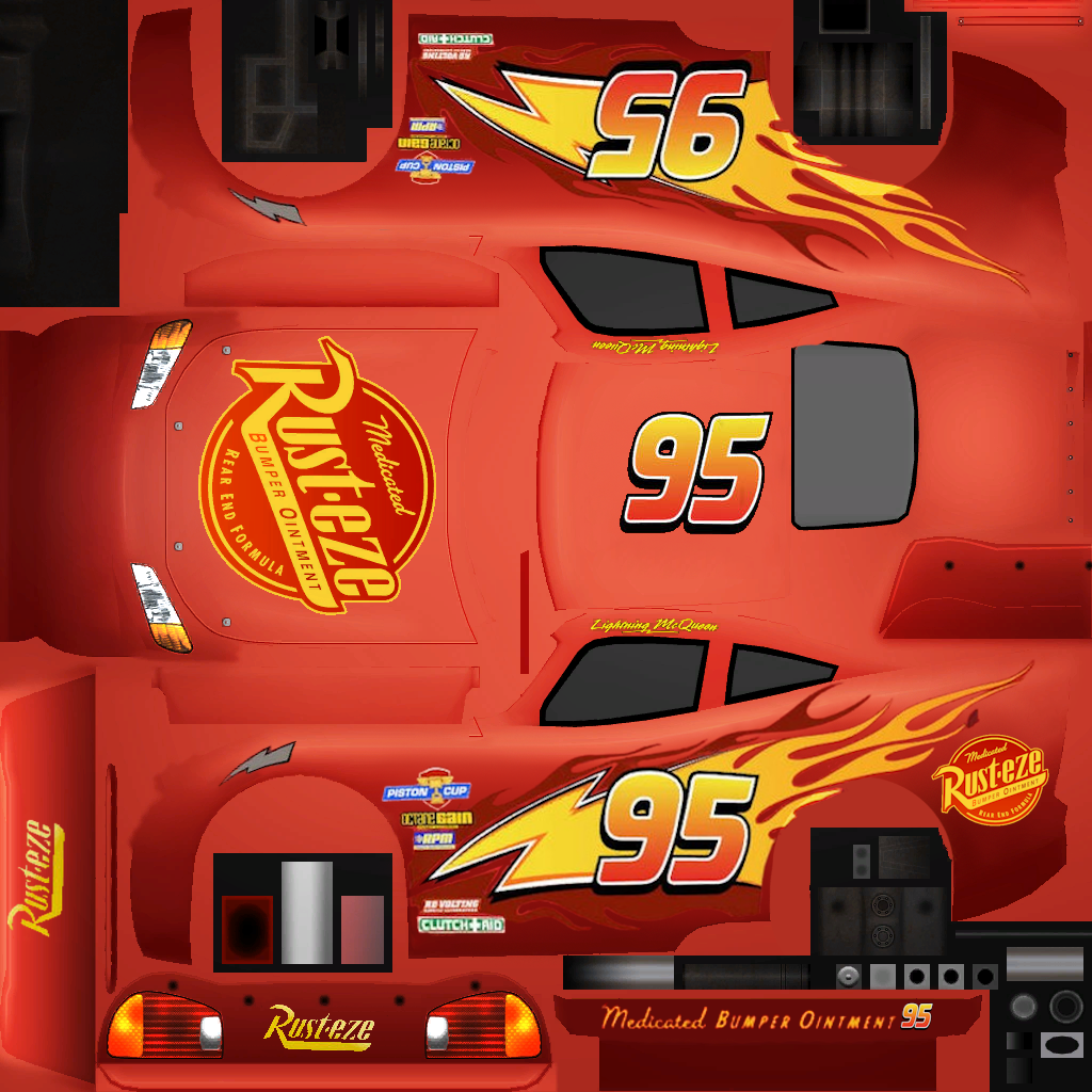 Cars 3 Lightning Mcqueen Texture Xbox 360 By Elmoiscoo3 On Deviantart