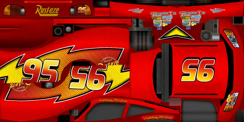 Lightning Mcqueen Rookie Texture Ror Style By Elmoiscoo3 On Deviantart