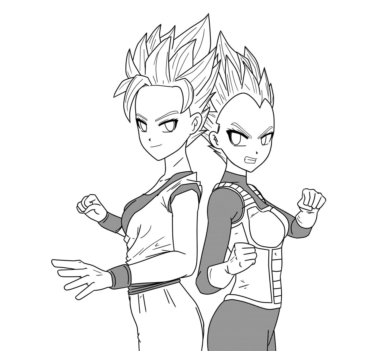 Female Goku And Vegeta By Zackissey On Deviantart