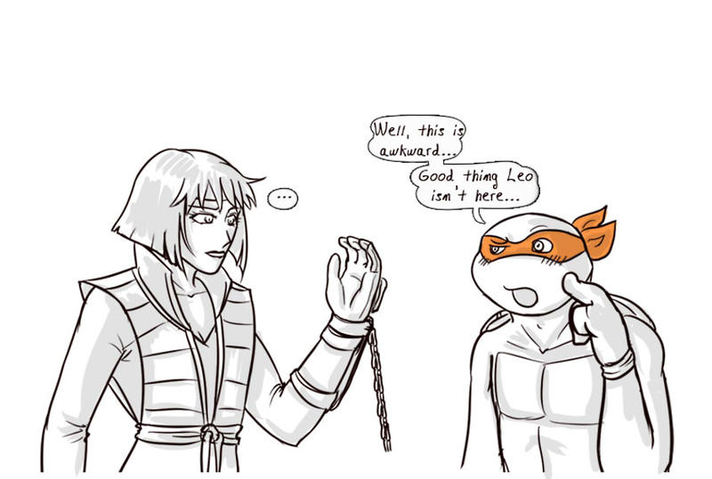 Tmnt Crack Pairing Karai Mikey By Dragona15 On Deviantart