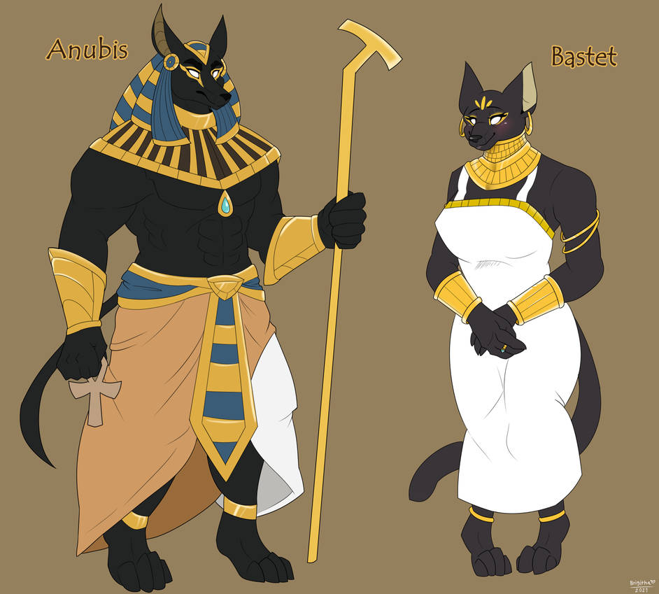 Anubis And Bastet By Fandragonbrigitha On Deviantart