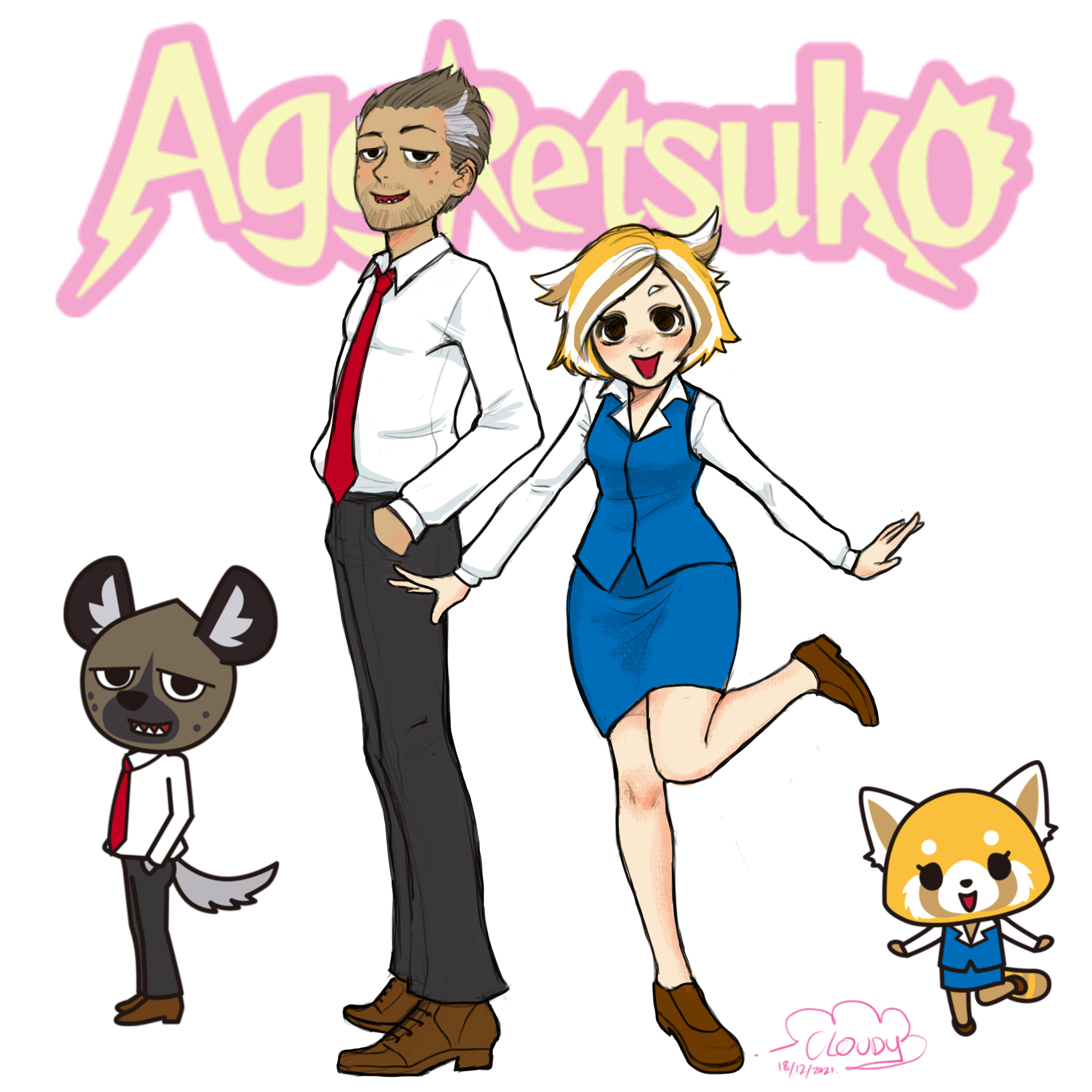 Retsuko And Haida Aggretsuko Fanart~ By Cloudy 0w0 On Deviantart