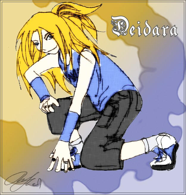 Deidara, 2 color by TenHai on DeviantArt