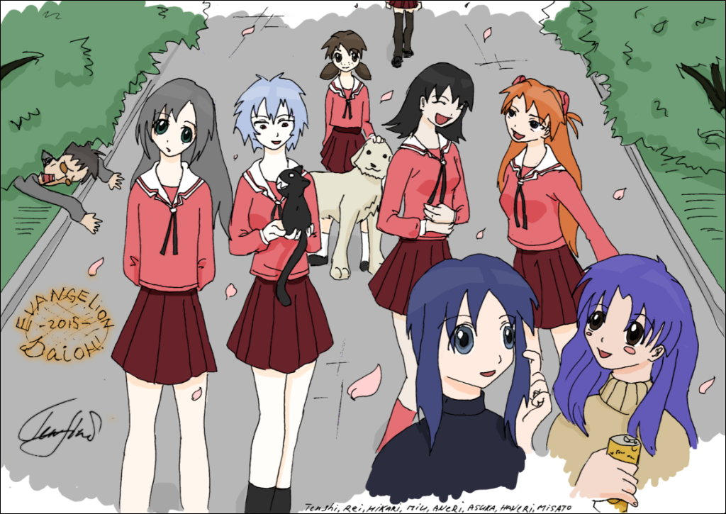 NGE 2015 + Azumanga by TenHai on DeviantArt