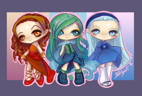 Fantasy Trio by StarMasayume on DeviantArt