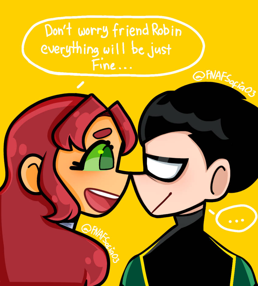 Starfire And Robin Teen Titans Fanart By Fnafsofia03 On Deviantart
