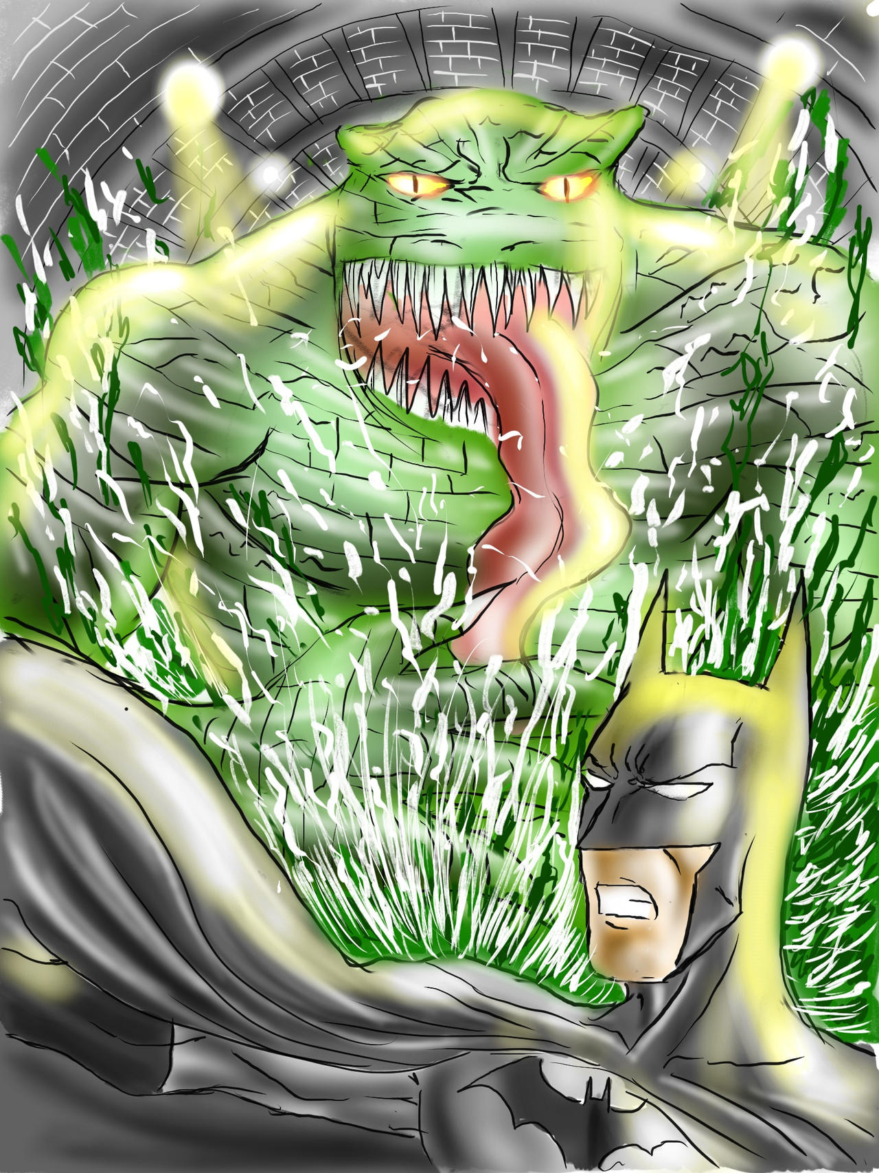 Batman Vs Killer Croc By Kreativedrk On Deviantart