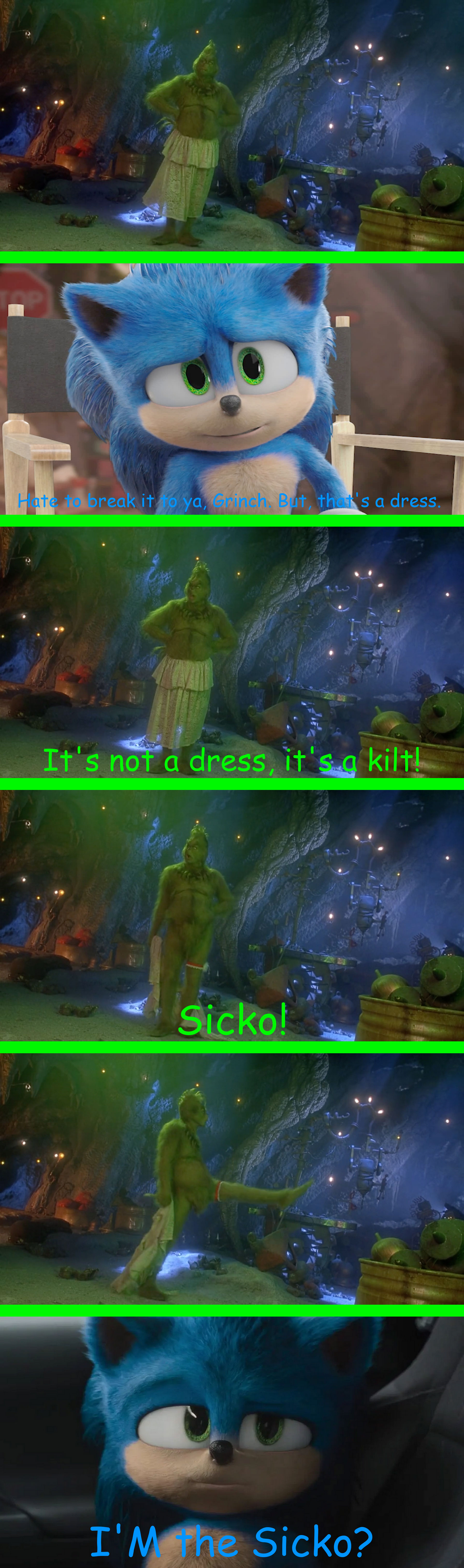 Movie Sonic Tells The Grinch Its A Dress By Sup Fan On Deviantart