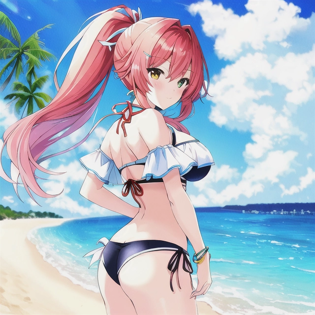 Beach Anime Girl By Somerandomartistx On Deviantart