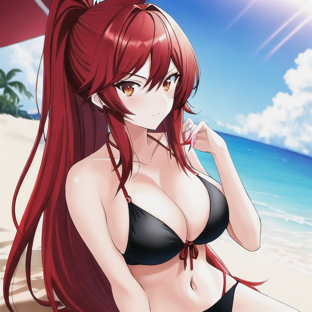 Beach Anime Girl By Somerandomartistx On Deviantart