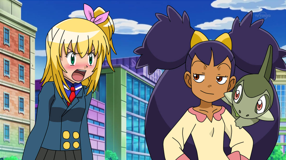 Pokemon Bw Oc Iris Teasing Elisa By Aquamimi123 On Deviantart
