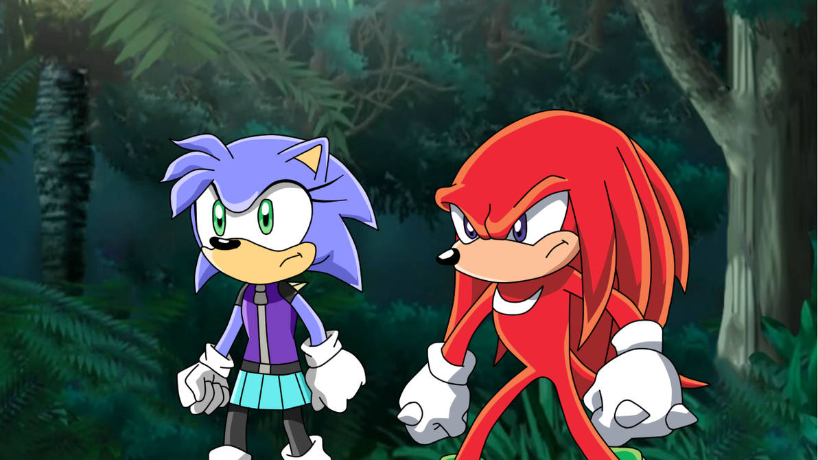 Sonic X Oc Picture Blue And Knuckles By Aquamimi123 On Deviantart