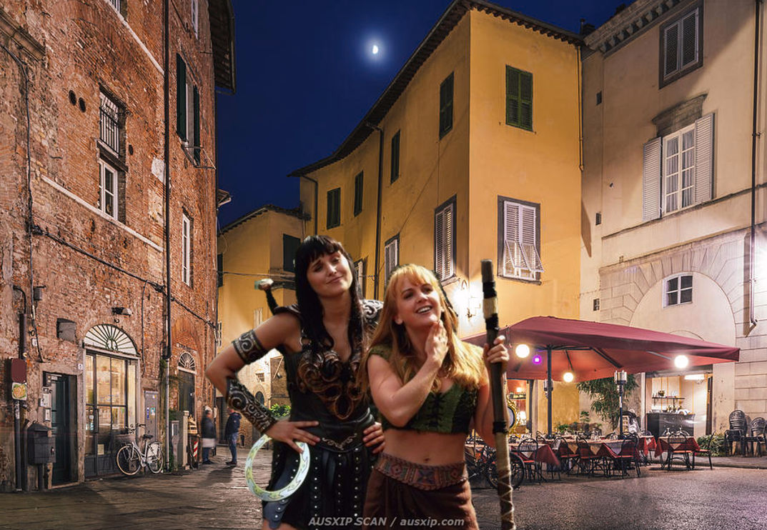 Xena And Gabrielle In Italy At Night By Kuyatamayo On Deviantart