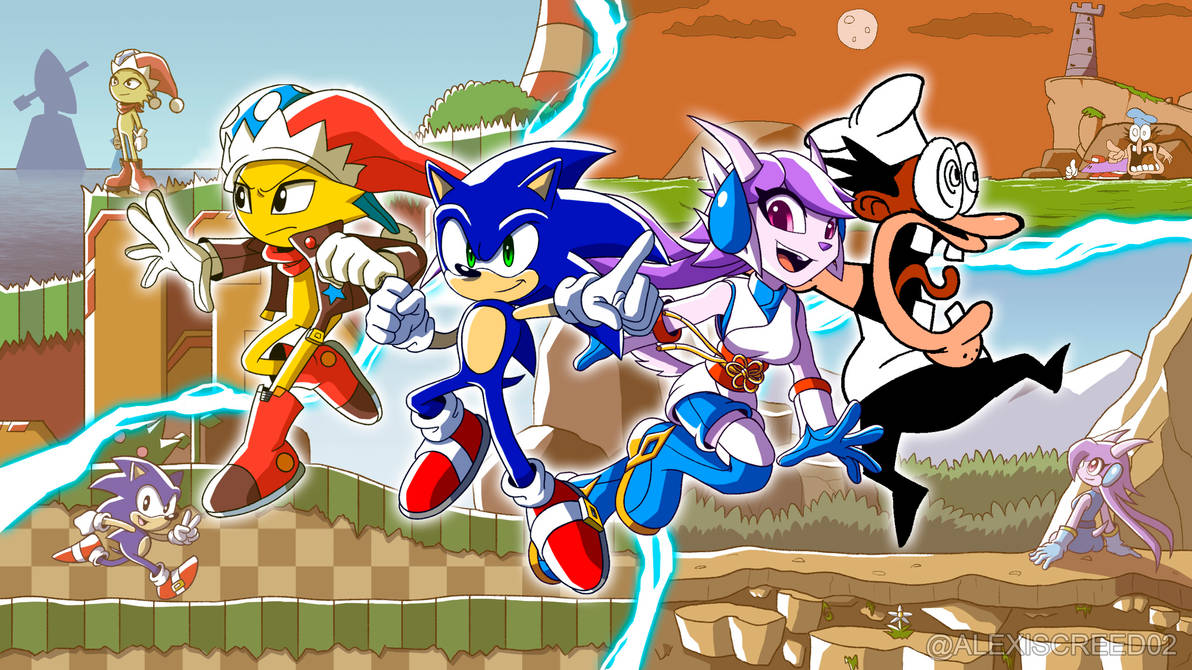 Sonic Lilac Spark And Peppino By Credd02 On Deviantart