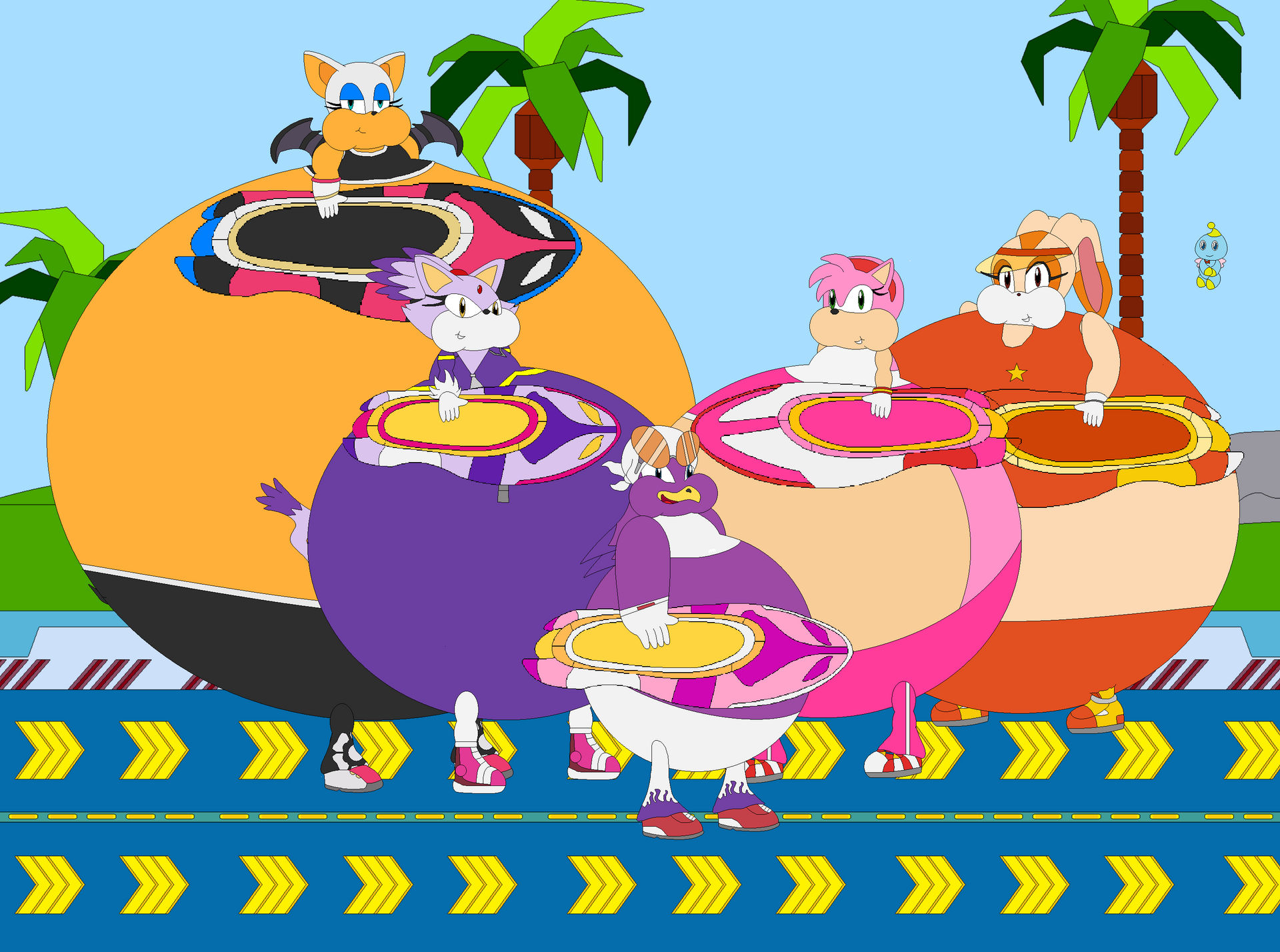 Fat Sonic Riders Girls By Andrewmachina On Deviantart