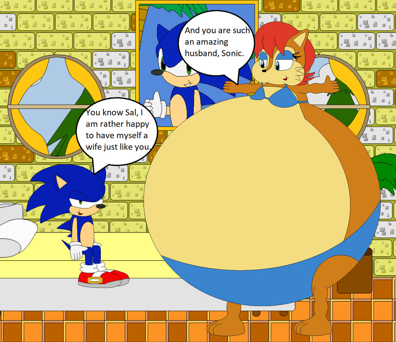 Sally Belly Dancing For Sonic Valentines 2023 By Andrew3382 On Deviantart