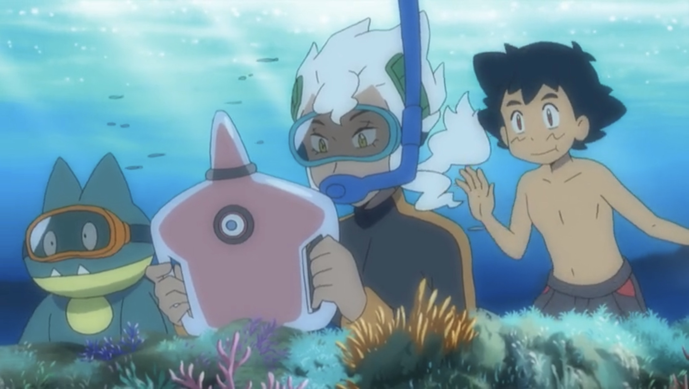 Pokemon Ash And Professor Burnet Underwater By Chrisgraduate27 On Deviantart