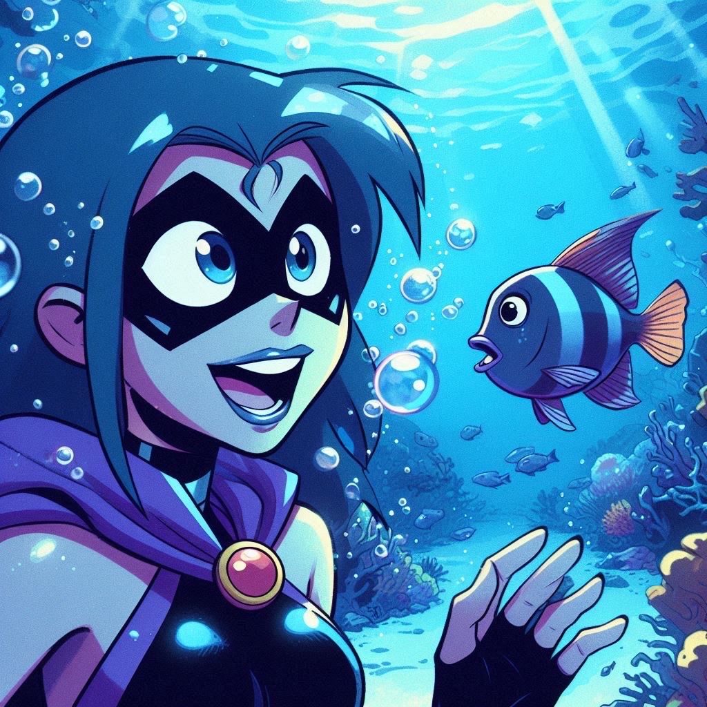 Teen Titans Raven Underwater By Chrisgraduate27 On Deviantart
