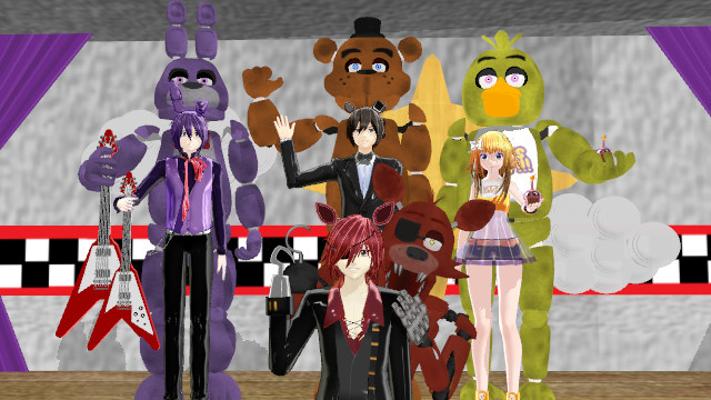 Mmd Fnaf Humans By Isi Foxy On Deviantart