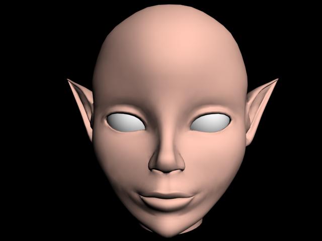 Elf head front by Galaxiana on DeviantArt