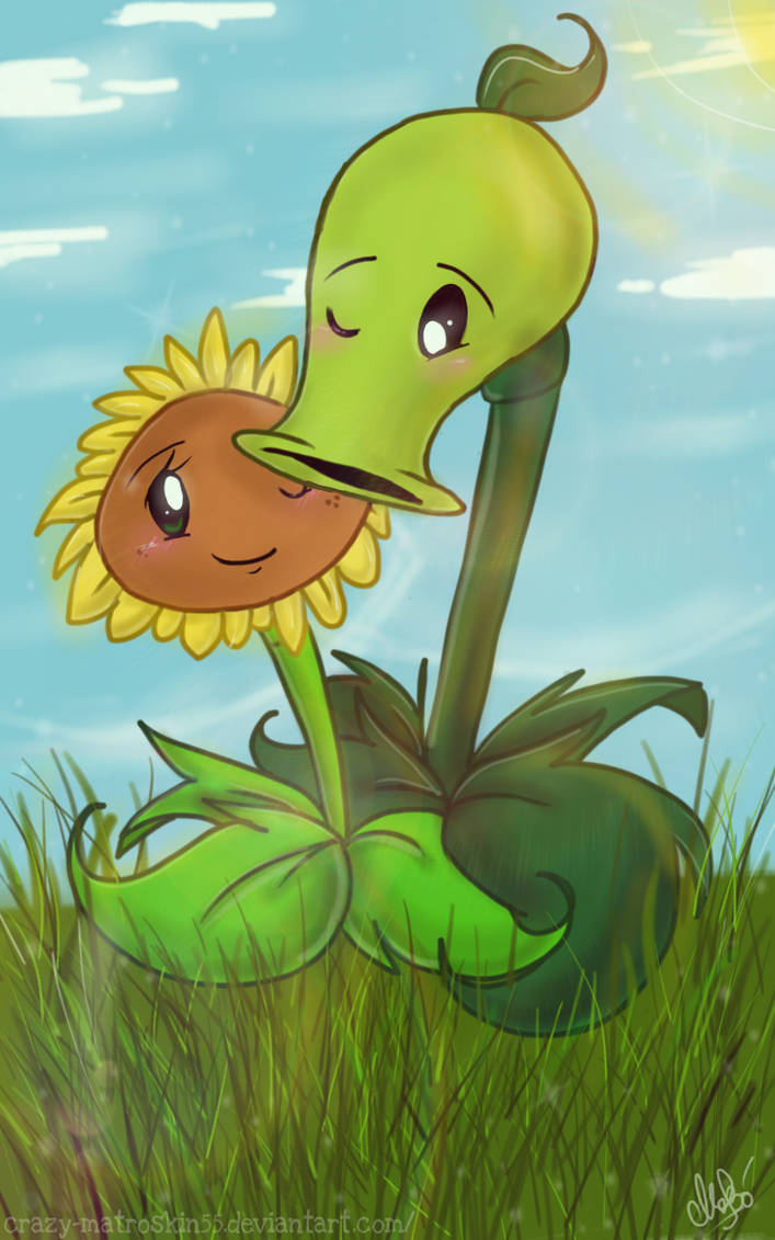 Pvz Peashooter X Sunflower 3 By Crazy Matroskin55 On Deviantart