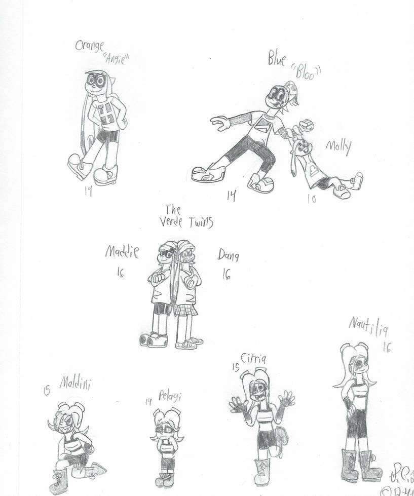 Splatoon Ocs Sketch By Icn64 On Deviantart