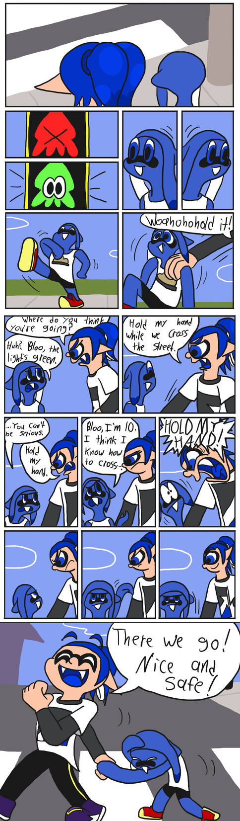 Splatoon Ocs Crossing The Street By Icn64 On Deviantart