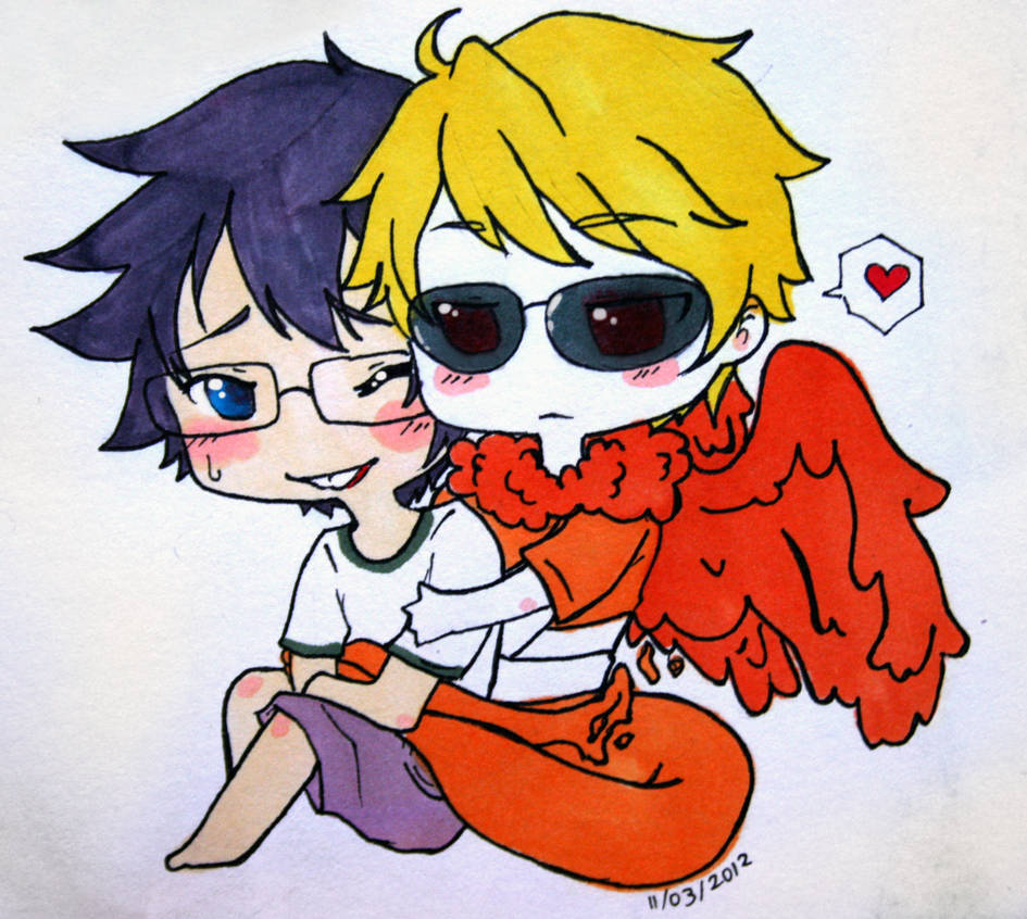 John And Davesprite Chibi Cuddles By Booplebuns On Deviantart