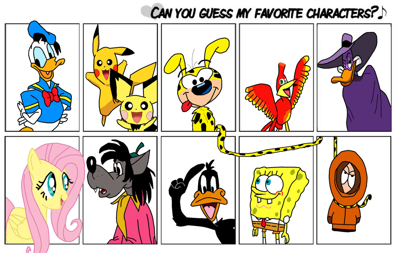 My Favorite Characters By Cartoonypikachu On Deviantart