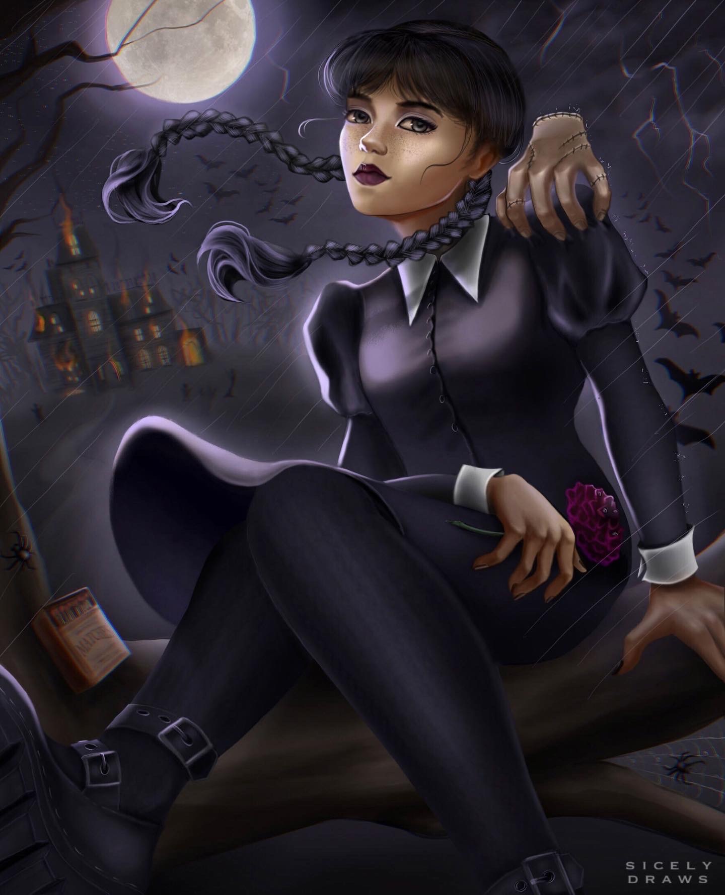 Wednesday Addams By Sicelydraws On Deviantart