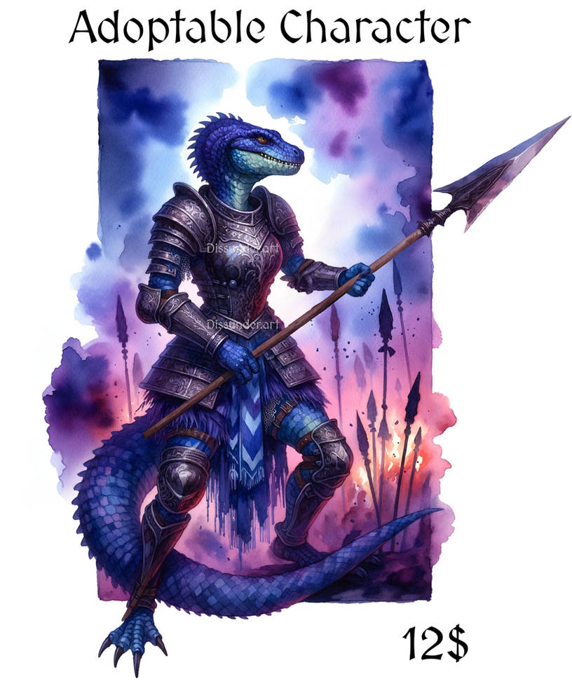 Lizardfolk Female Knight Adoptable Character by Dissunder on DeviantArt Lizardfolk Female Knight Adoptable Character by Dissunder on DeviantArt