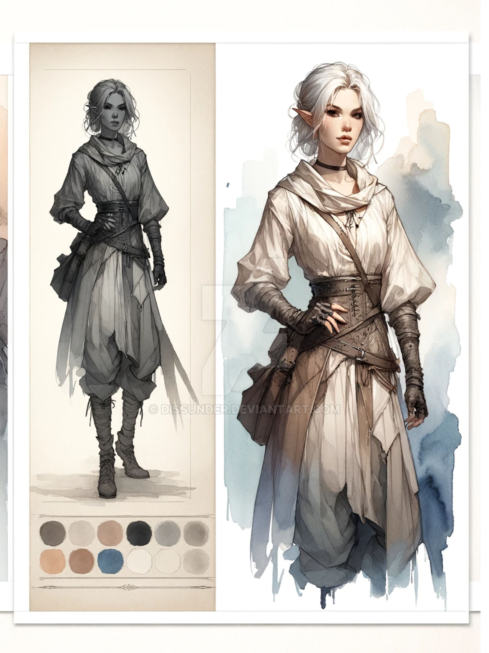 Rogue Elf Female Character Art 6 By Dissunder On Deviantart