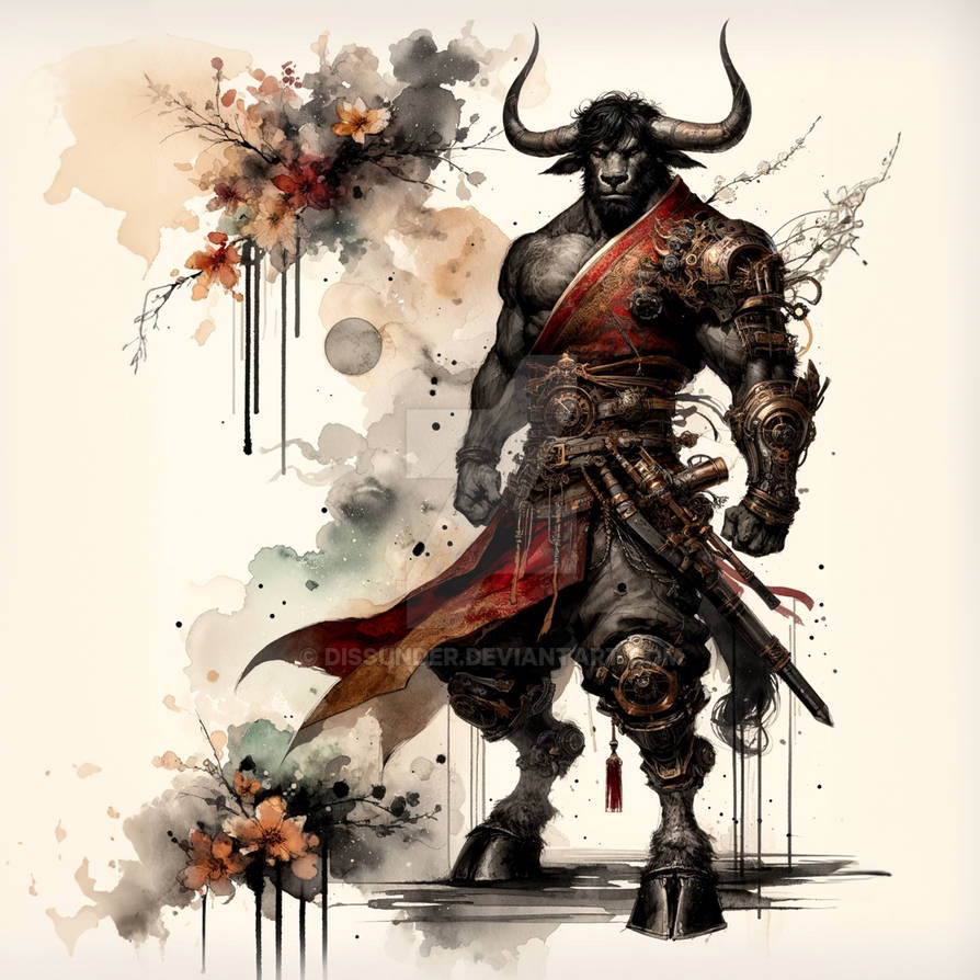 Minotaur Steampunk Male Character Art 8 By Dissunder On Deviantart