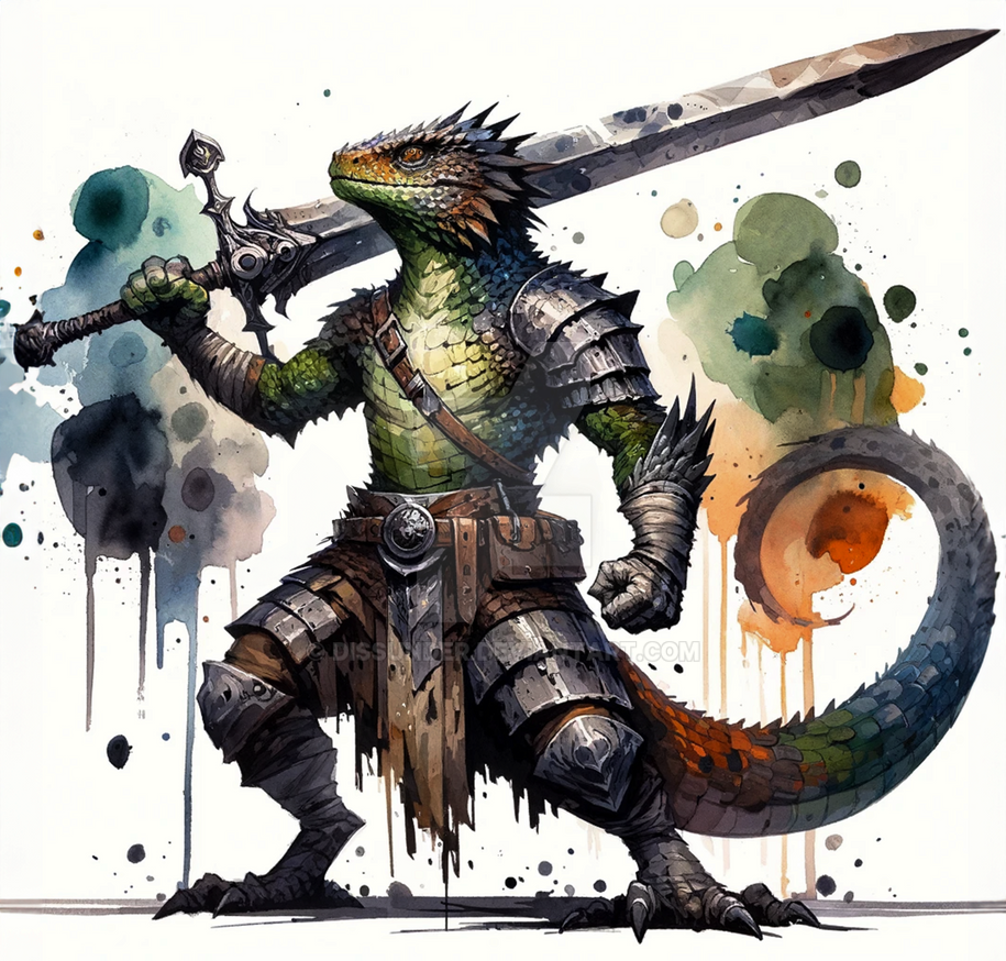 Lizardfolk Swordsman Adoptable Character Art 7$ by Dissunder on DeviantArt Lizardfolk Swordsman Adoptable Character Art 7$ by Dissunder on DeviantArt