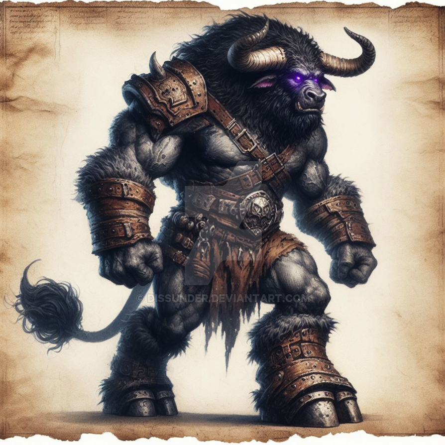 Minotaur Fighter Adoptable Dnd Character Art 8 By Dissunder On Deviantart