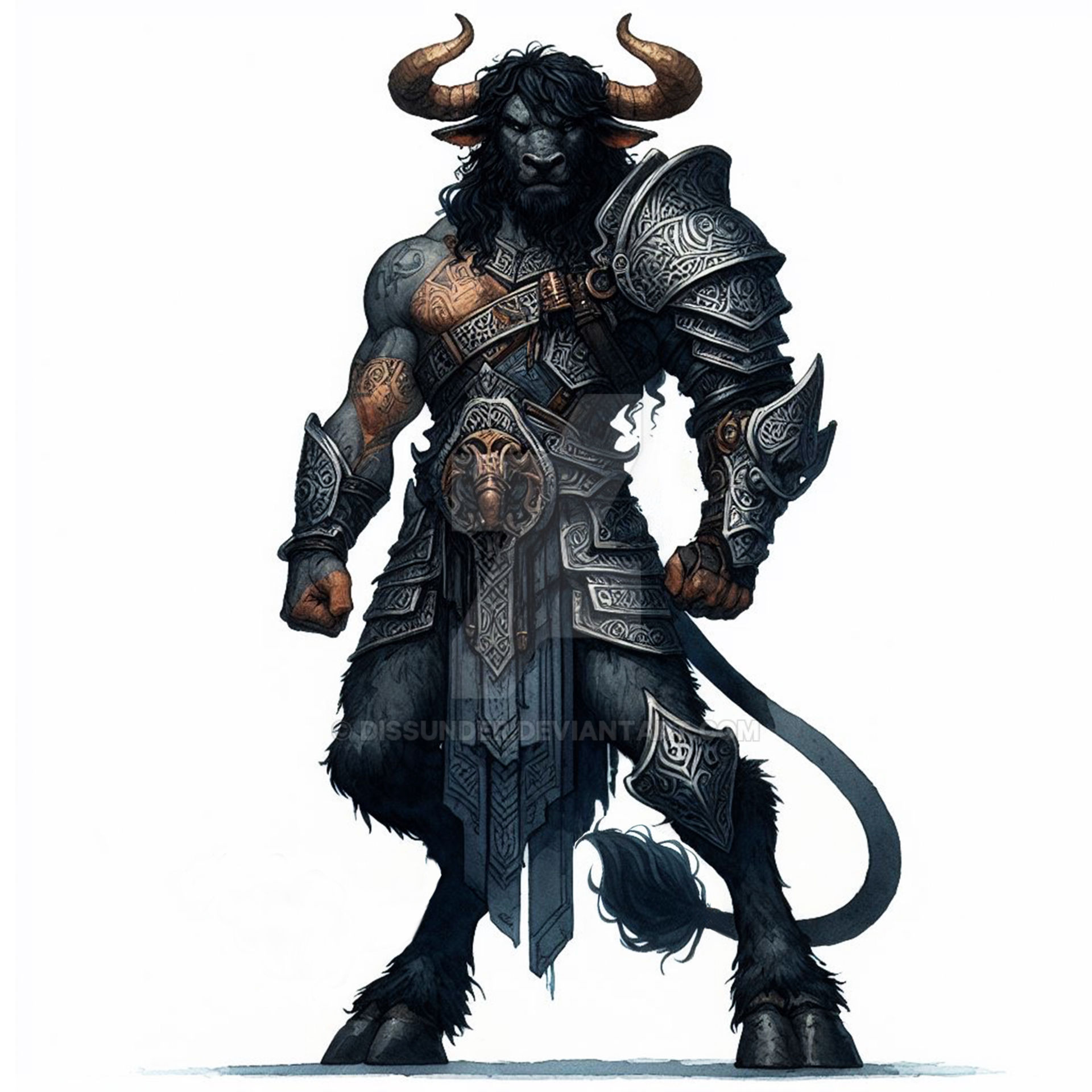 Adoptable Conceptual Minotaur Character By Dissunder On Deviantart