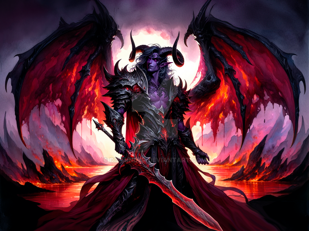 Incubus Tiefling Warrior Winged Dnd Character Art By Dissunder On