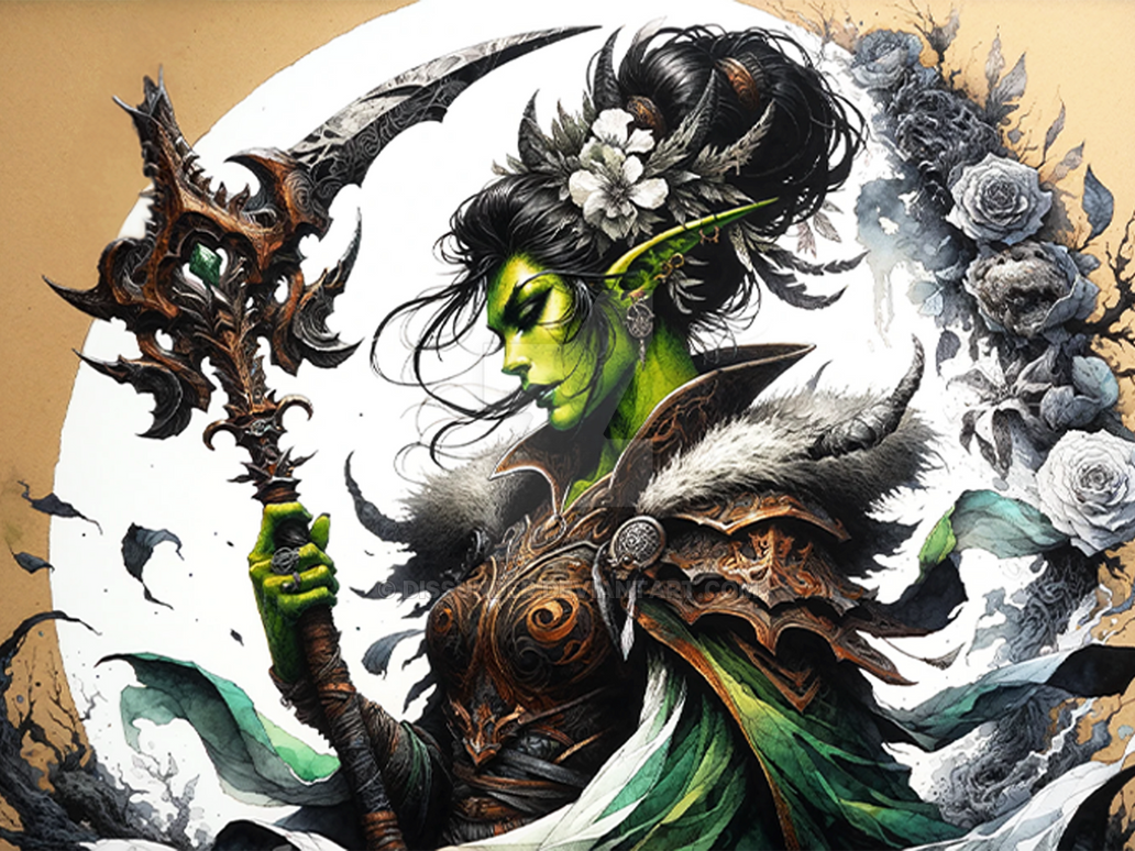 Orc Lady Character Adoptable Art Oriental Warrior By Dissunder On
