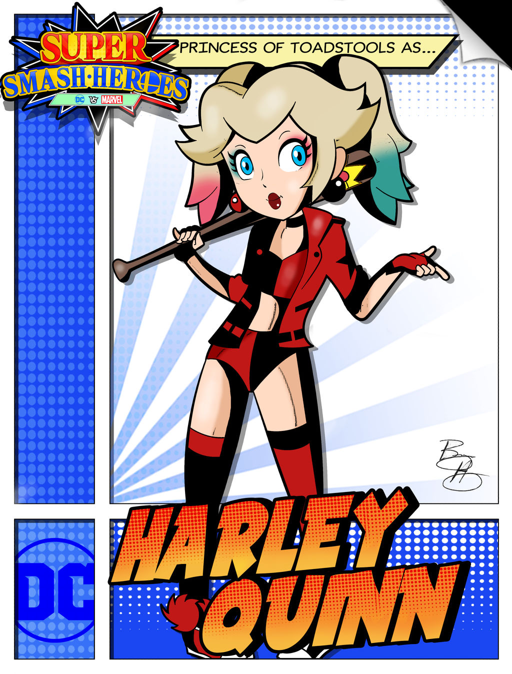 Super Smash Heroes Peach X Harley Quinn By Xeternalflamebryx On Deviantart