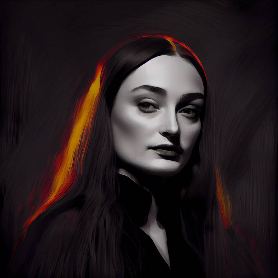 Gothic Sophie Turner As Morticia Addams By Iamrudja On Deviantart