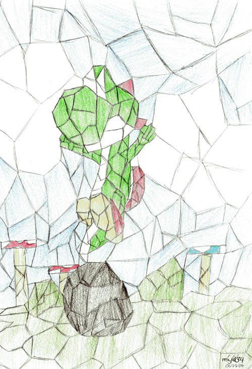 Yoshi Stained-Glass by milesyoshidino34 on DeviantArt