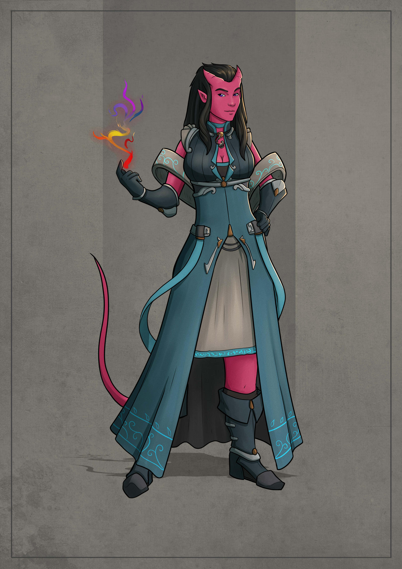Octavia Movici Tiefling Cleric By Silkynoire On Deviantart