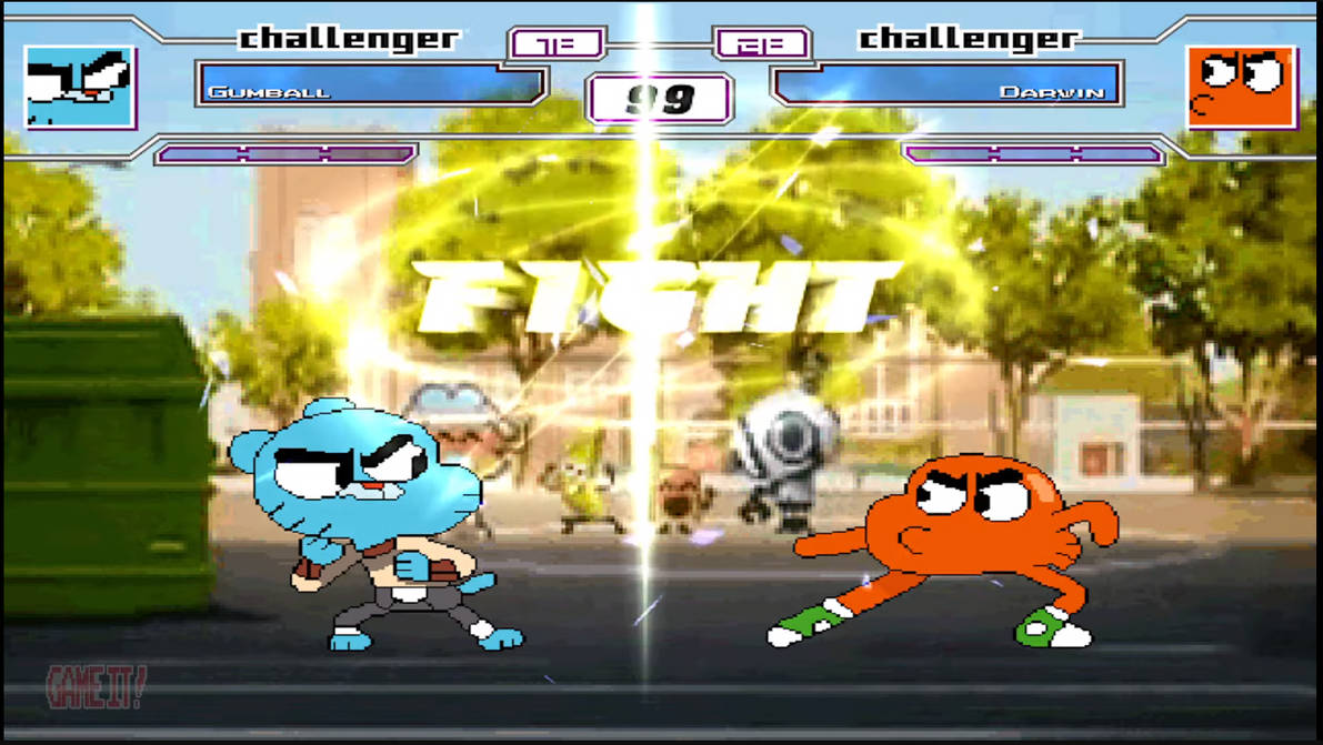 Gumball vs Darwin Ego Battle MUGEN Edition by VickMan10 on DeviantArt Gumball vs Darwin Ego Battle MUGEN Edition by VickMan10 on DeviantArt