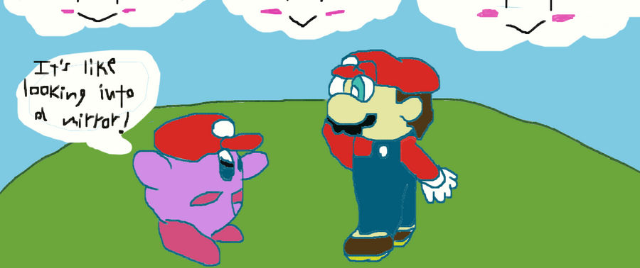 Mario Kirby Kirby Mario By Tehumbreon On Deviantart