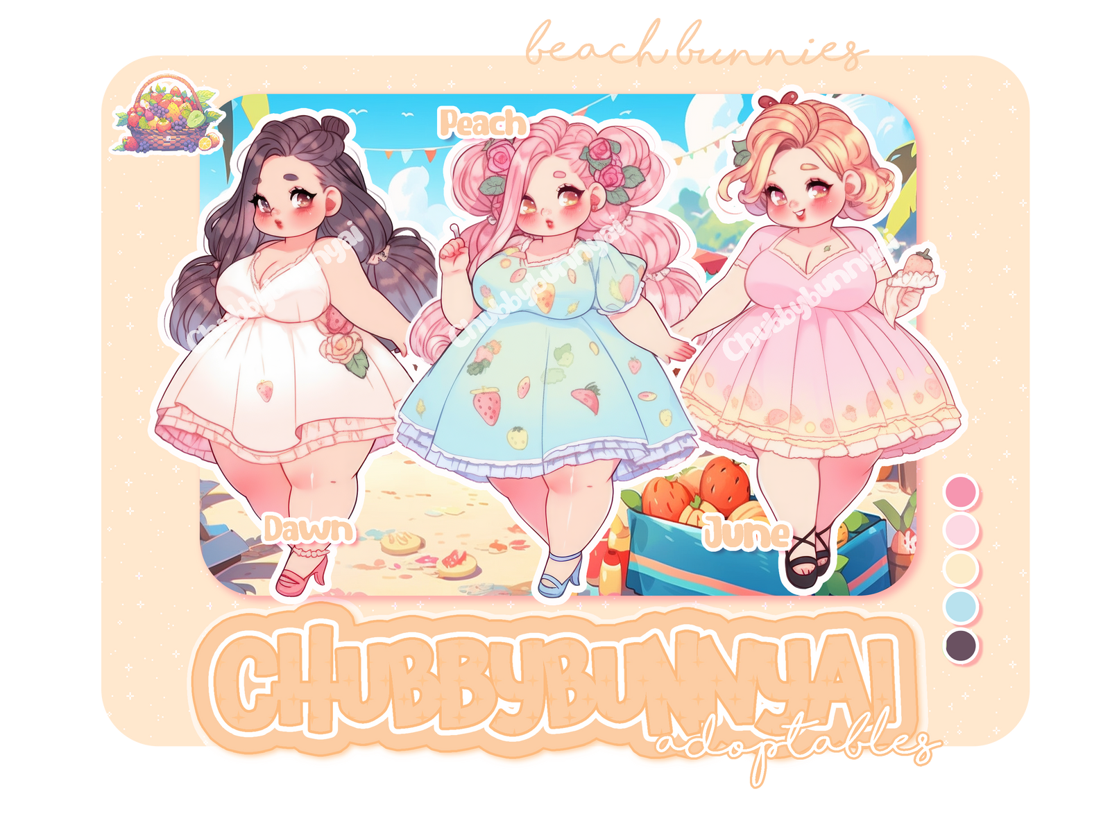Beach Bunnies Open For Adoption By Chubbybunnyai On Deviantart