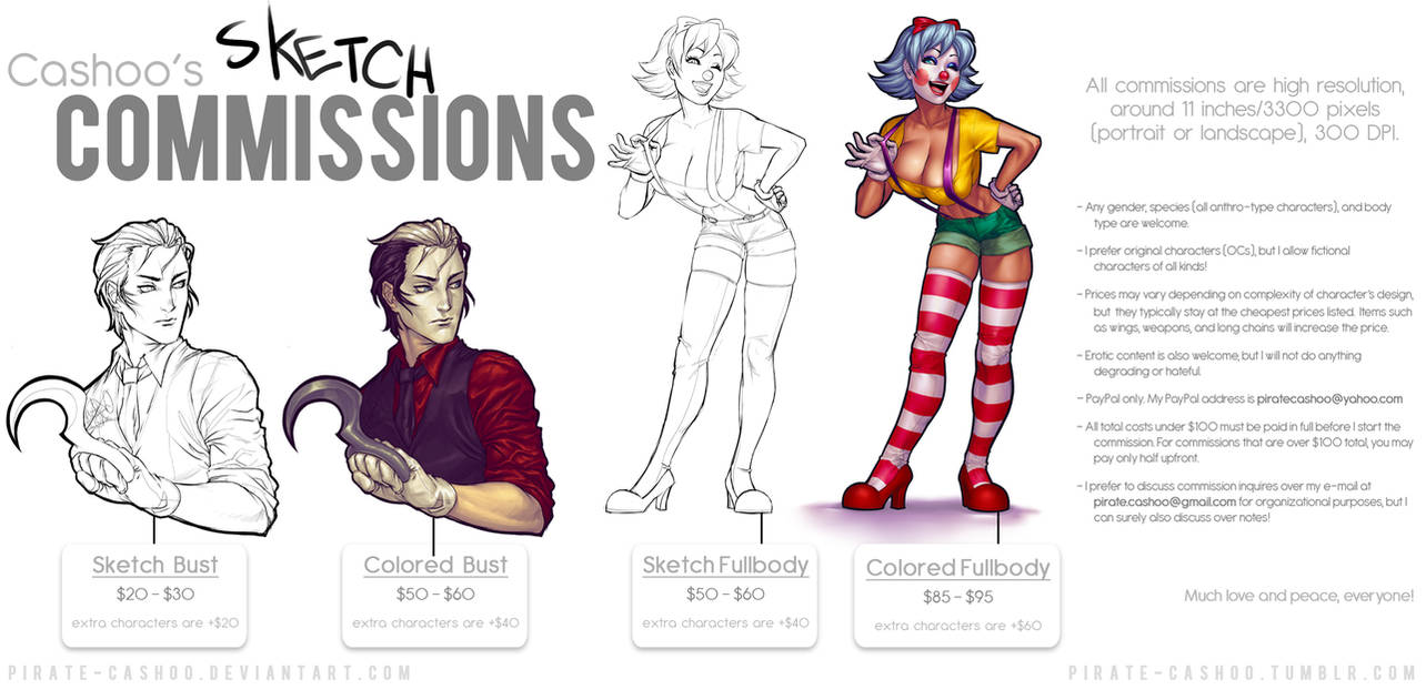 Cashoos Sketch Commission Info By Pirate Cashoo On Deviantart