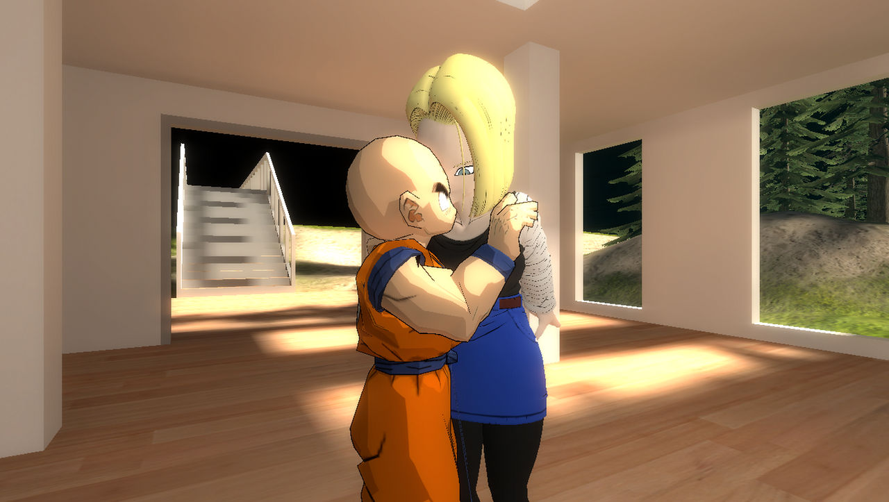Android 18 Kisses Krillin By Mansantos On Deviantart