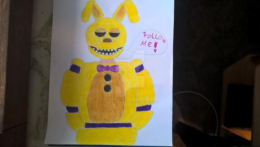 Purple Guy In Spring Bonnie Suit By Purplethebunnyarts On Deviantart