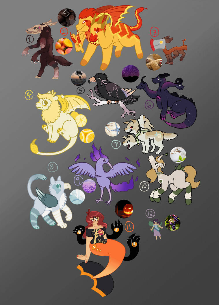 Mythical creature collab adopts by Weaselwyll on DeviantArt Mythical creature collab adopts by Weaselwyll on DeviantArt
