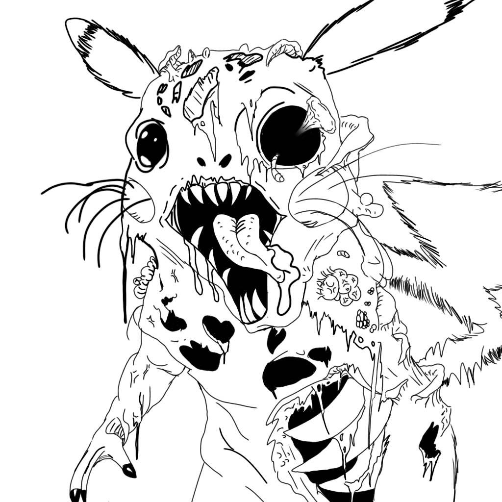 Zombie Pikachu Coloring Page By Futafun420 On Deviantart